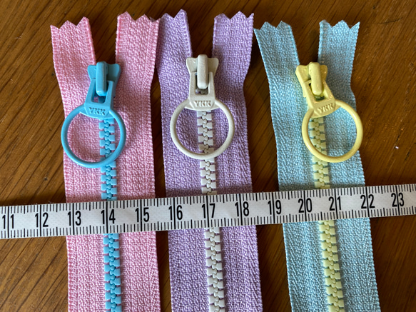 新入荷！『色味が可愛い コンビ ファスナー 20cm YKK』～各1色 計3本セットⓘ~ その他素材 Blanc de Roi 通販 16456201｜Creema(クリーマ)
