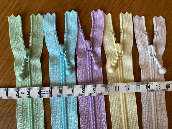 新入荷！『パステルカラーがお洒落！ファスナー 短め玉つき14cm YKK』～各1色 計5本Ⓝ～ その他素材 Blanc de Roi 通販 16467653｜Creema(クリーマ)
