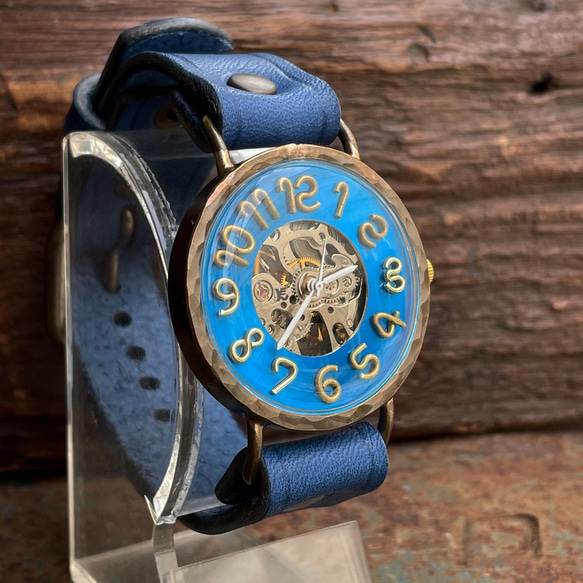 真鍮製 手巻式手作り腕時計 LBM-2046-CSB 腕時計 KEN HAND MADE WATCH 通販 16471861｜Creema(クリーマ)