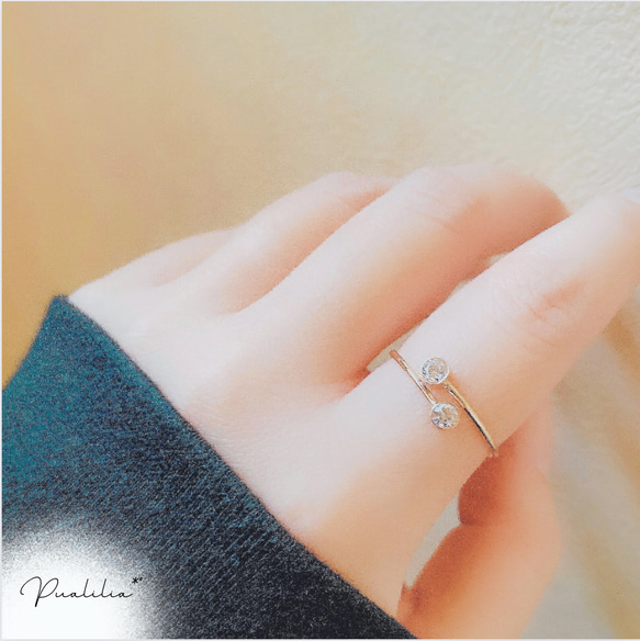 *Pualilia* 極上の輝きHeart & Cupid / フォークリング /14kgf 指輪・リング Pualilia*° 金属 ...