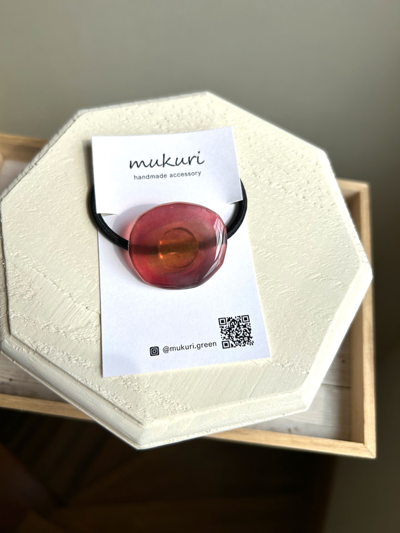 透明ヘアゴム(梅ピンク) ヘアゴム MUKURI 通販 16482310｜Creema(クリーマ)