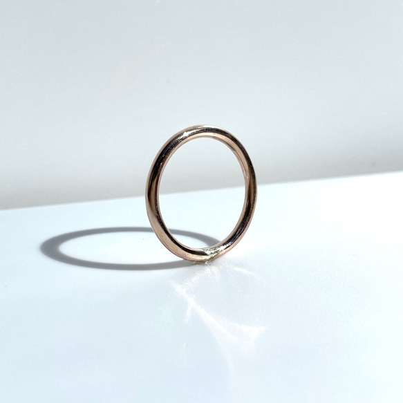 14kgf プレーンリング 約2㎜幅 （槌目加工も可能です） 指輪・リング NOCHI 通販 16505362｜Creema(クリーマ)