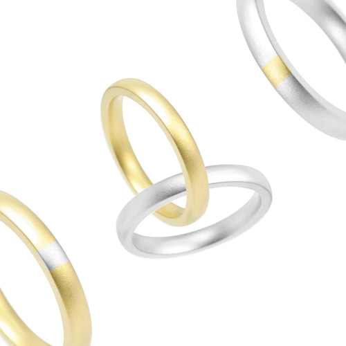 鍛造の結婚指輪《ペアリング》こう丸 ホーニング コンビ|Pt950 鍛造の結婚指輪《ペアリング》こう丸 ホーニング コンビ|Pt950