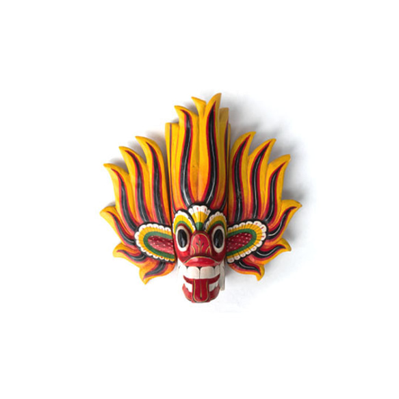 Traditional Sri Lanka "Gini Raksha" (Fire Devil) mask 立体・オブジェ ...