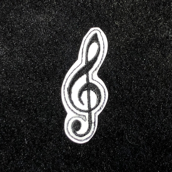 ★刺繍シール／ステッカー★ ト音記号 音楽 音符 記号 その他インテリア雑貨 studio yossy 通販 16517105｜Creema(クリーマ)