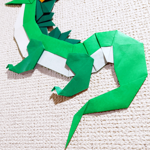 【折り紙】龍 1匹（辰・干支・年賀・縁起物） その他素材 pirka kampi 通販 16521829｜Creema(クリーマ)