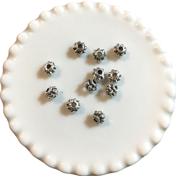 銀古美スペーサー 40P ビーズ BEADS MARKET 通販 16522984｜Creema(クリーマ)