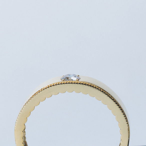 K18 YG D0.17ct ダイヤモンドゴールドリング pbdq_1110B 指輪・リング pbdq 通販 16533117｜Creema(クリーマ)