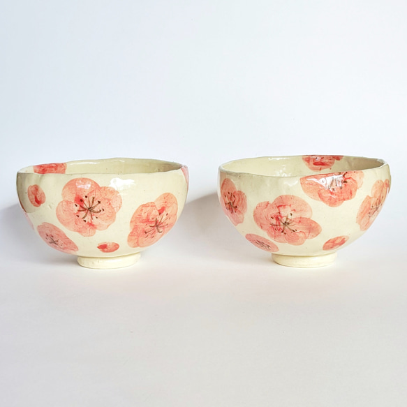 ★即納可能★ ご飯茶碗 梅 手びねり 大きめ B 茶碗・めし碗 しののめラボ 通販 16533850｜Creema(クリーマ)