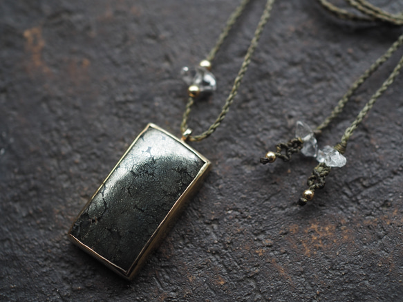 marcasite in agate brass necklace (shuuin) ネックレス・ペンダント Luciente 通販 ...