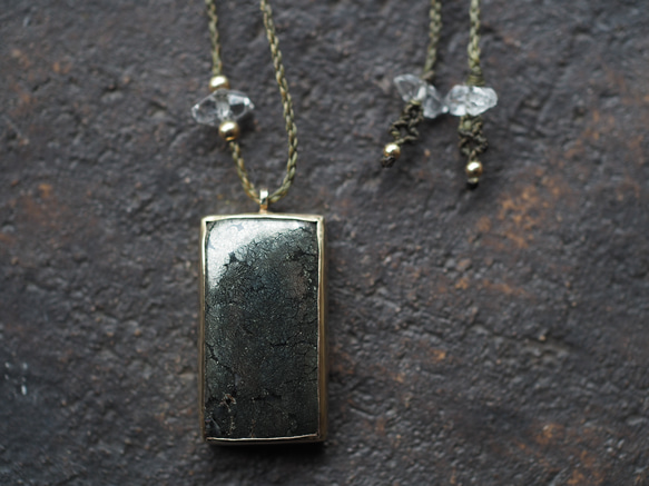marcasite in agate brass necklace (shuuin) ネックレス・ペンダント Luciente 通販 ...