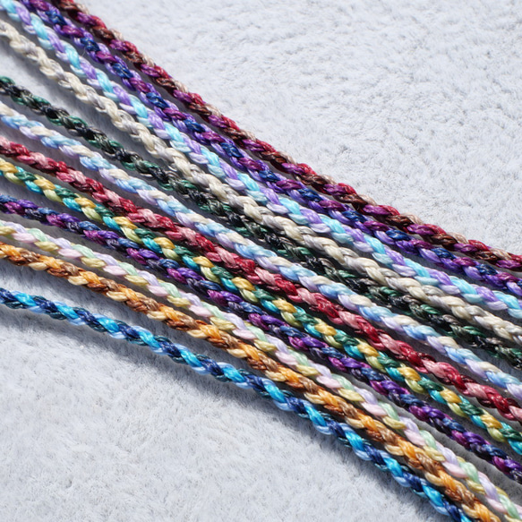 受注制作★ブックマーカー仕様 マクラメ四つ組紐 しおり/バッグチャーム 天然石水晶付[mbk-230913-00] しおり・ブックマーク ...