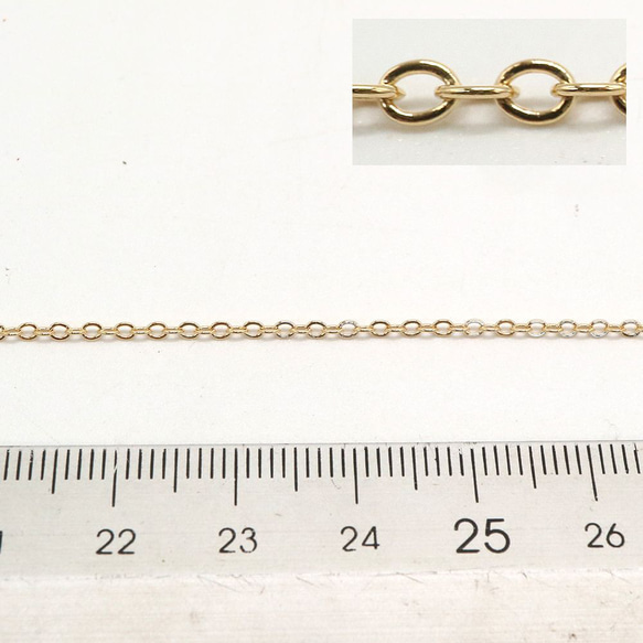 245 4DC-14KGP チェーン(ニッケルフリー 14KGP）【1m】 金具・チェーン ジュリアン 通販 16543149｜Creema(クリーマ)