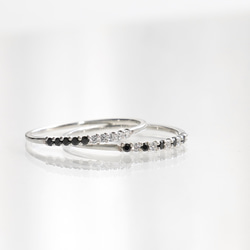 Tiny Pave RING of Monotone CZ / SV925 ≪送料無料≫ モノクロ 白黒 指輪・リング Kumpel by p 通販 16548206｜Creema(クリーマ)