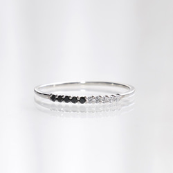Tiny Pave RING of Monotone CZ / SV925 ≪送料無料≫ モノクロ 白黒 指輪・リング Kumpel by p 通販 16548206｜Creema(クリーマ)