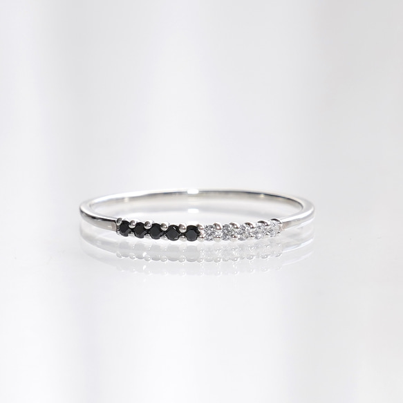 Tiny Pave RING of Monotone CZ / SV925 ≪送料無料≫ モノクロ 白黒 指輪・リング Kumpel by p 通販 16548206｜Creema(クリーマ)