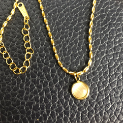 ビンテージ風豆チエーン*キャツアイストーン ステンレスネックレス 16KGP ネックレス・ペンダント 天然石アクセサリーのfiracia 通販 16552455｜Creema(クリーマ)