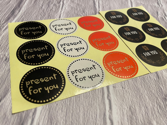 ♪送料無料♪『present for you』『FOR YOU』ラッピングシール 各2シート（合計30枚） シール プルメリア 通販 ...