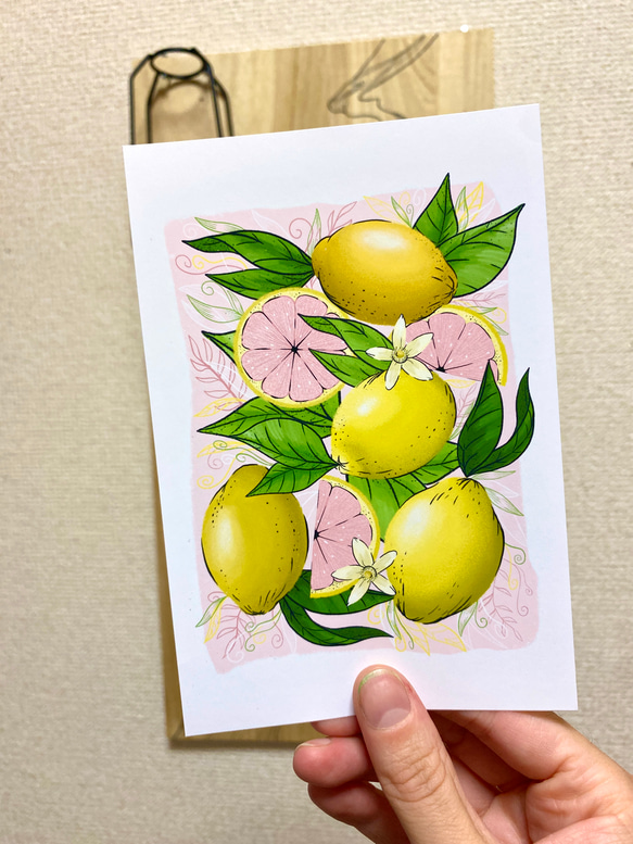 Lemon Art Postcard レモンアートはがき イラスト Bonsai Girl 通販｜Creema(クリーマ)