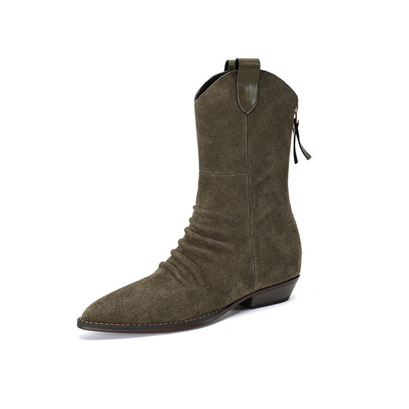 ★23秋冬新作★ スエードレザー シンプルなデザイン ブーツ レディース 22～25サイズ2色68Y ブーツ Bericar靴工房 通販 ...