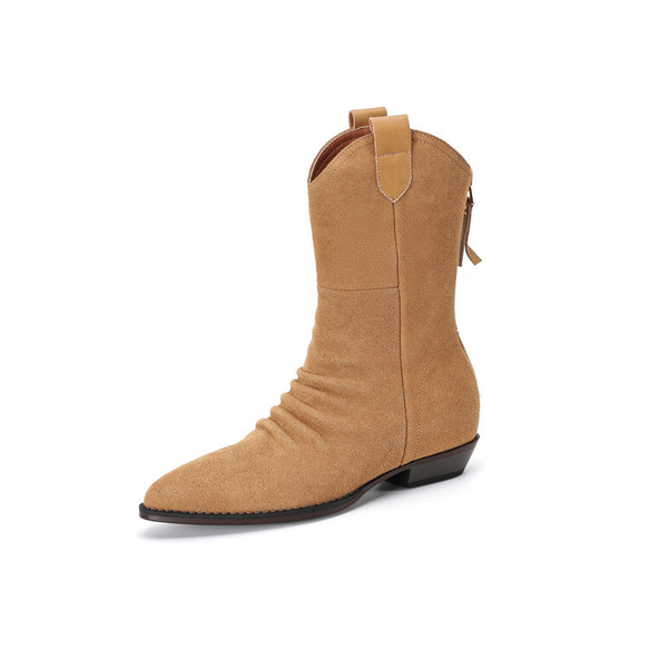 ★23秋冬新作★ スエードレザー シンプルなデザイン ブーツ レディース 22～25サイズ2色68Y ブーツ Bericar靴工房 通販 ...