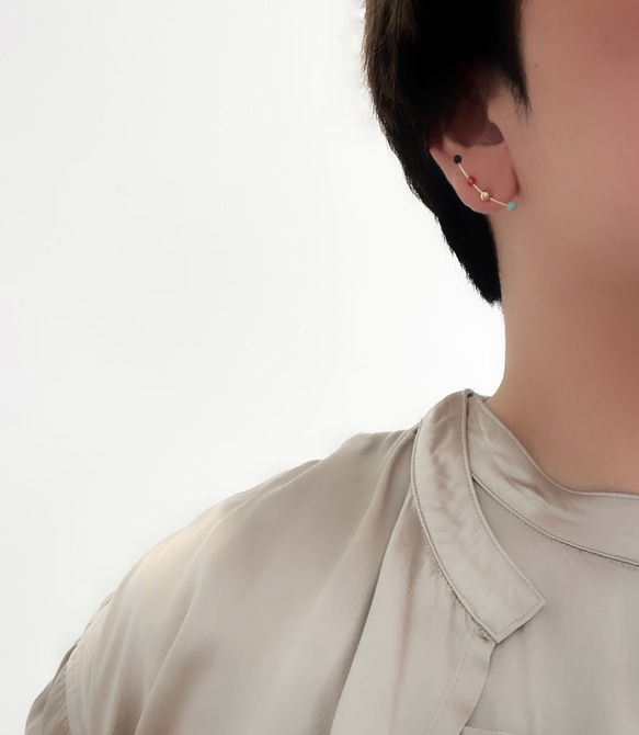k14gf スリーピングターコイズ マァルイキモチ ピアス（スタッド・一粒） unpino 通販 16569418｜Creema(クリーマ)