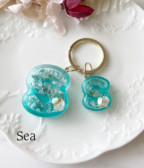 『セミオーダー』シェイカー親子キーホルダー ーSeaー キーリング coco＆nene 通販｜Creema(クリーマ) 16577976