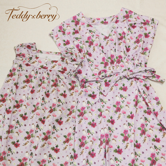 【受注生産】すずめ柄ワンピース 親子お揃いセット 子供服 Teddy berry 通販 16579519｜Creema(クリーマ)