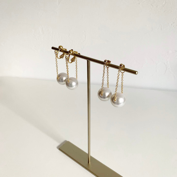 shiratama pearl pierce / earring (e0402) ピアス（スタッド・一粒） Sofia 通販 16583840｜Creema(クリーマ)