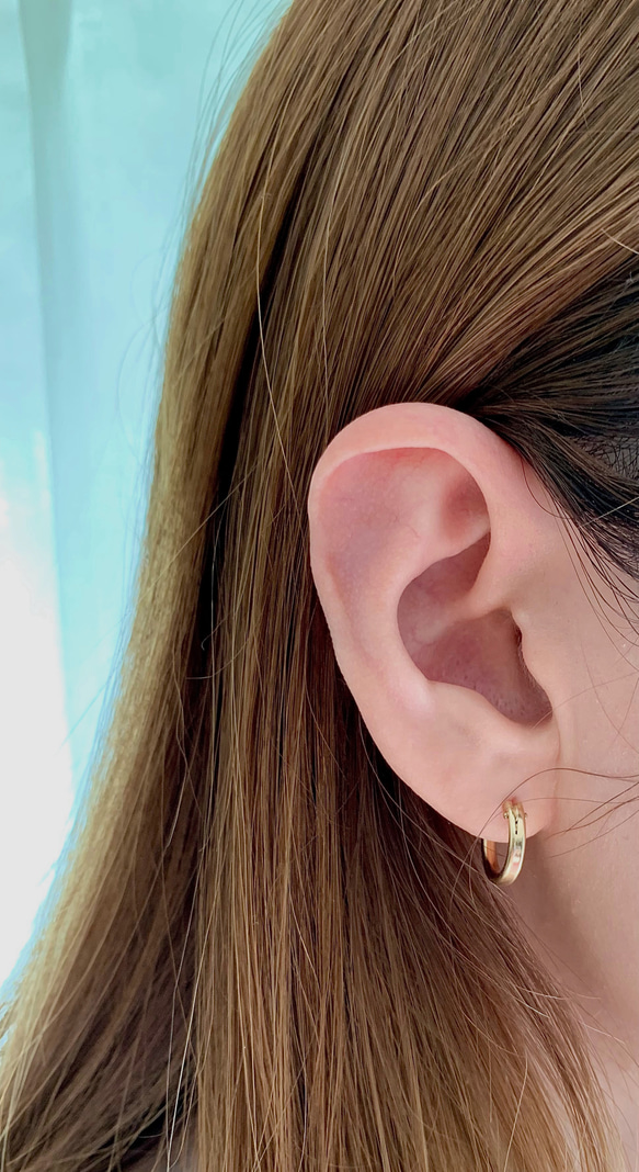 simple 14kgf フープピアス 13mm ピアス（フープ） Le bonheur arrive 通販 16587086｜Creema(クリーマ)