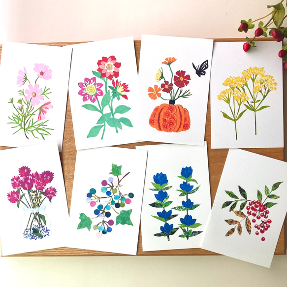 10月頃の花ポストカードセット ポストカード tomocollage 通販 16594463｜Creema(クリーマ)