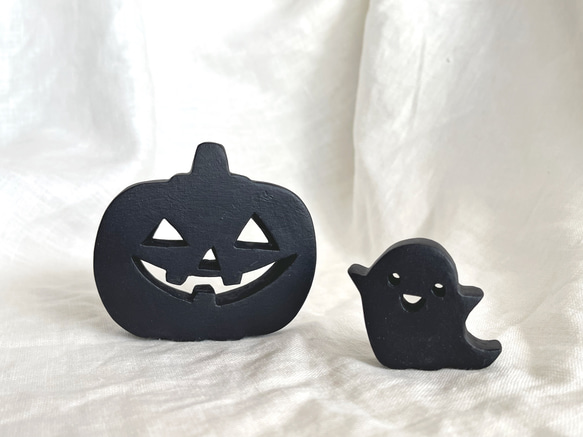 新作‼︎ ハロウィンオブジェ・・zucca かぼちゃとお化け2個セット・・《送料無料》 その他置物 felice 通販 16604930 ...