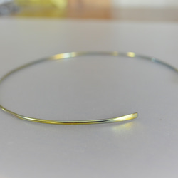Titanium Choker・チタンチョーカー・women's・グリーンゴールド・受注生産 ネックレス・ペンダント ねこへい工房（コブ ...