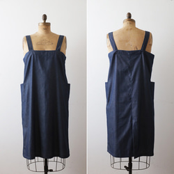 ＊ラスト1 億劫な家事が楽しくなる すっぽりかぶるだけエプロン 肩紐調節 甘織デニムDENIM Y99U エプロン anvai 通販 ...