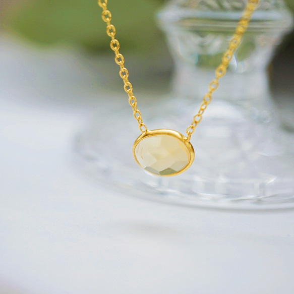 citrin シトリンネックレス sv925＋18kgp 11月誕生石 シトリン ネックレス・ペンダント yunia_jewelry 通販 16632389｜Creema(クリーマ)