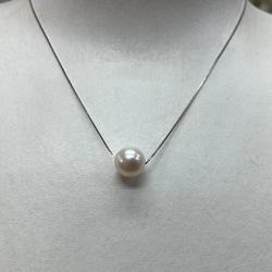 SV 45cmネックレス 白セミラウンド パール Pearlchips 通販｜Creema(クリーマ)