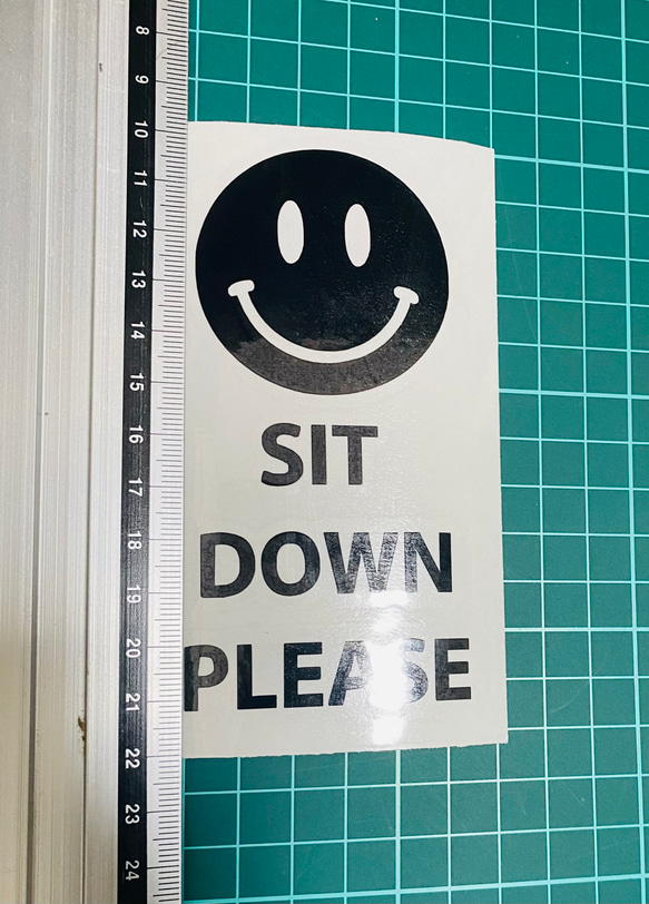 SIT DOWN PLEASE ステッカー スマイリー バス・トイレ・洗面用品 Orange88 通販 16635524｜Creema(クリーマ)