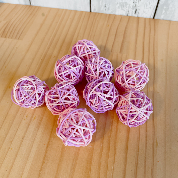 ミニラタンボール 【フランボワーズ】 9個入り ドライフラワー Morimori don 通販｜Creema(クリーマ)