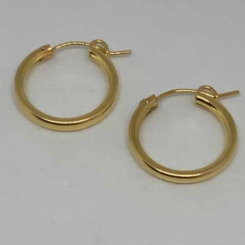14kgf G型フープピアス18mm⭐︎金属アレルギー対応カチッとワンタッチ⭐︎ 【保障できる】 - アクセサリー