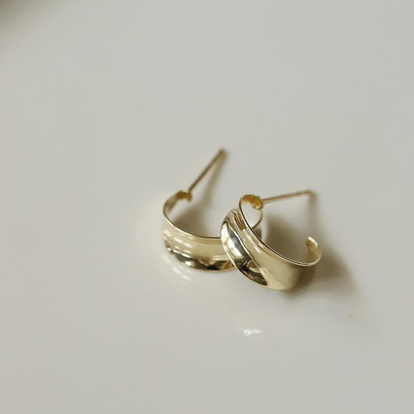 S925純銀製 14kgp シンプル 半フープミニピアス 金属アレルギー対応 つけっぱなし セカンドピアス 小さめ 小ぶ ピアス（フープ） cissylady.com 通販 16667716 ...