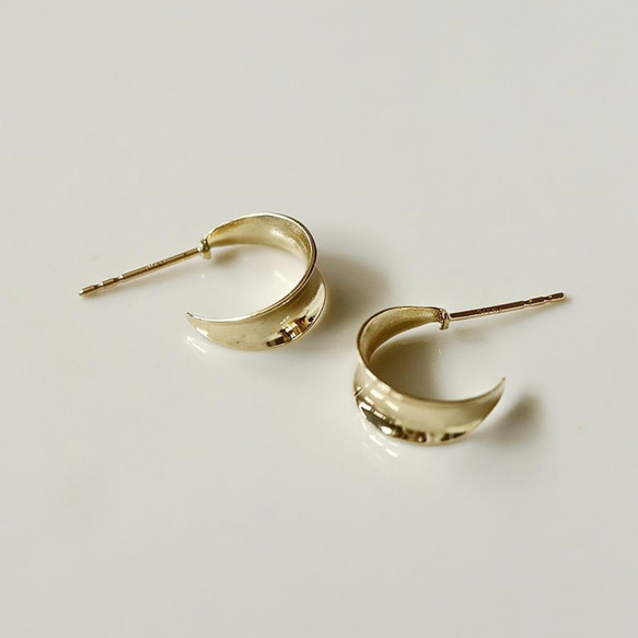 S925純銀製 14kgp シンプル 半フープミニピアス 金属アレルギー対応 つけっぱなし セカンドピアス 小さめ 小ぶ ピアス（フープ） cissylady.com 通販 16667716 ...