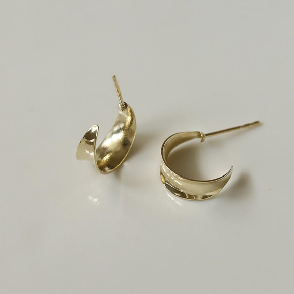 S925純銀製 14kgp シンプル 半フープミニピアス 金属アレルギー対応 つけっぱなし セカンドピアス 小さめ 小ぶ ピアス（フープ） cissylady.com 通販 16667716 ...