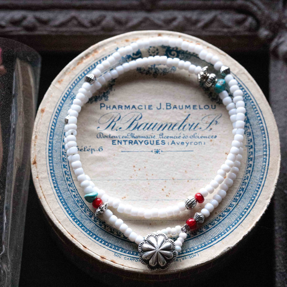 ＊Java Seed beads & silver925concho ブレスレット ブレスレット get with it! 通販 16668211｜Creema(クリーマ)