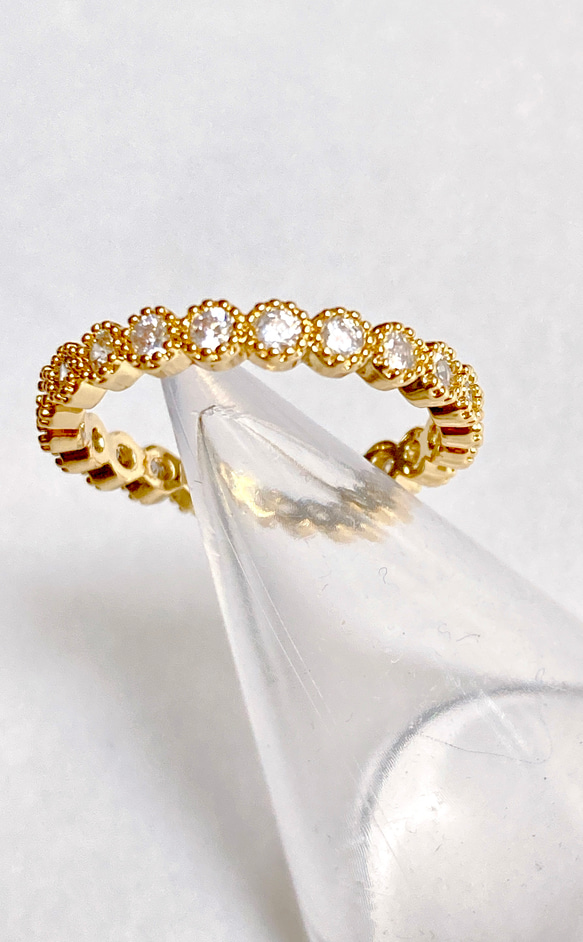 高品質 しあわせエタニティ（永遠に）AAAジルコニア リング 14金GP SV925 指輪・リング charm 通販 16670002 ...