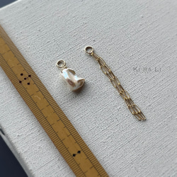 1点のみ 14KGF パールとチェーンのネックレスチャーム ペンダントトップ Ki ra Li 通販 16671454｜Creema(クリーマ)