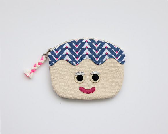 受注生産 Smirking Face Mini Pouch SILVER ポーチ fuwako 通販 16676448｜Creema(クリーマ)