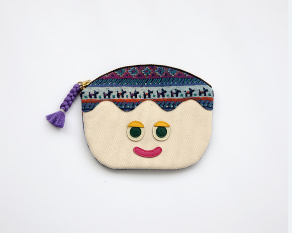 Smirking Face Mini Pouch 002 ポーチ fuwako 通販｜Creema(クリーマ)