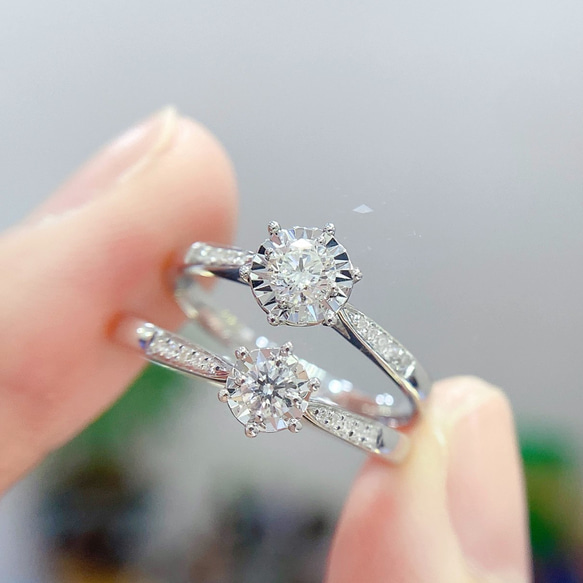 天然ダイヤモンドリング0.1ct k18 指輪・リング パール大好き(購入前にコメント) 通販 16682484｜Creema(クリーマ)