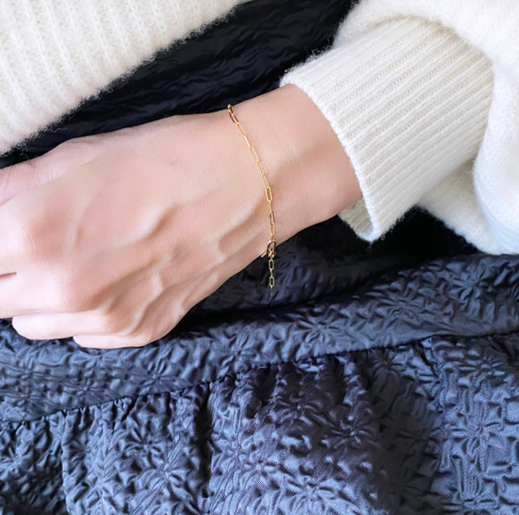 14kgf Taste お好きな位置で留められる チェーン ブレスレット ブレスレット f accessory 通販 16699890｜Creema(クリーマ)