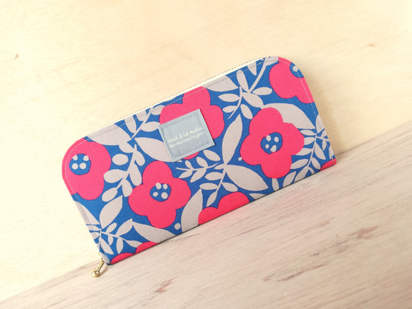 kippis生地 軽い長財布 通帳ケース ラウンドファスナー 財布 蛇腹 長財布 satin sankaku 通販 16702607｜Creema(クリーマ)